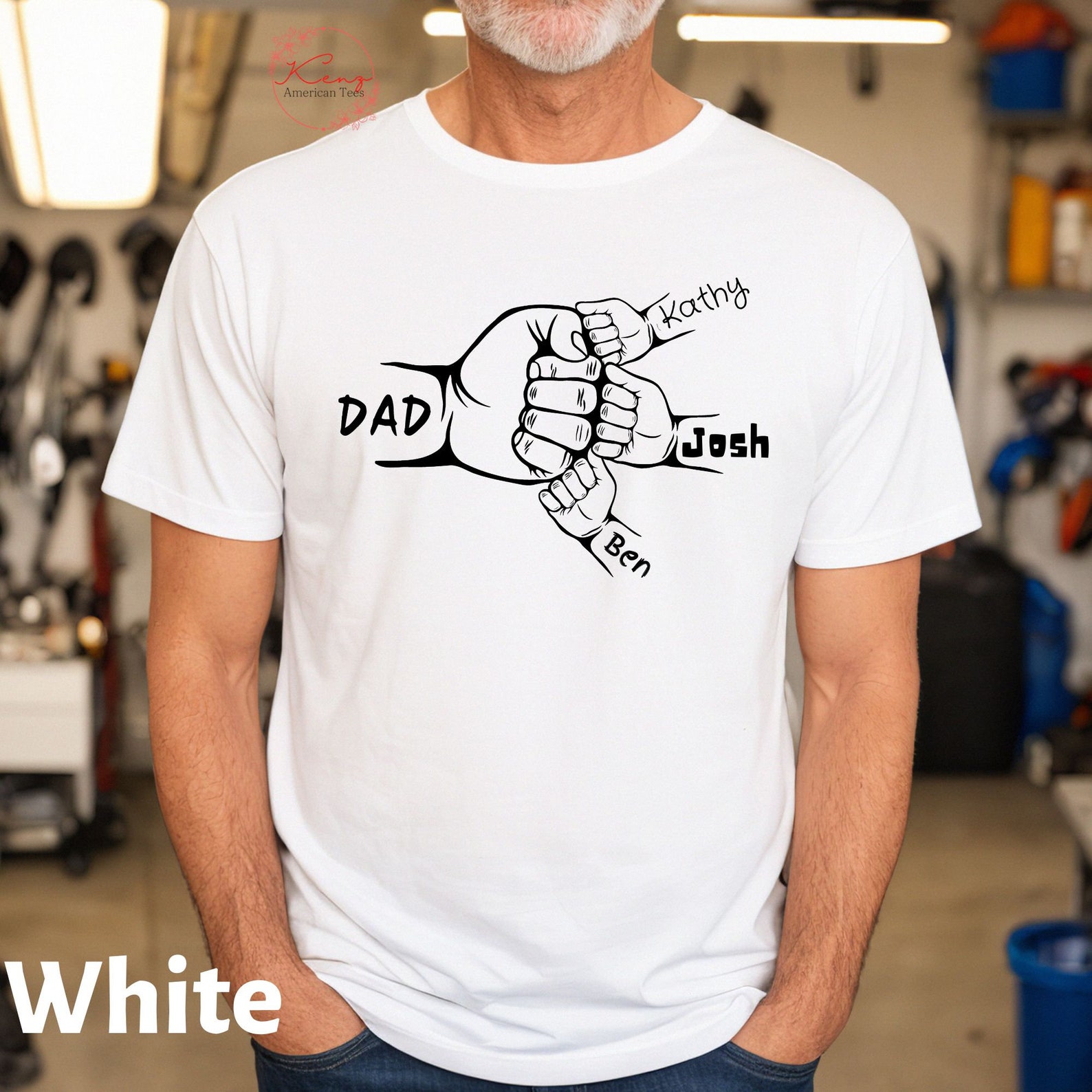 Personalized Papa T Shirt, Custom Grandpa Tee Shirt Kids Grab Papa ...