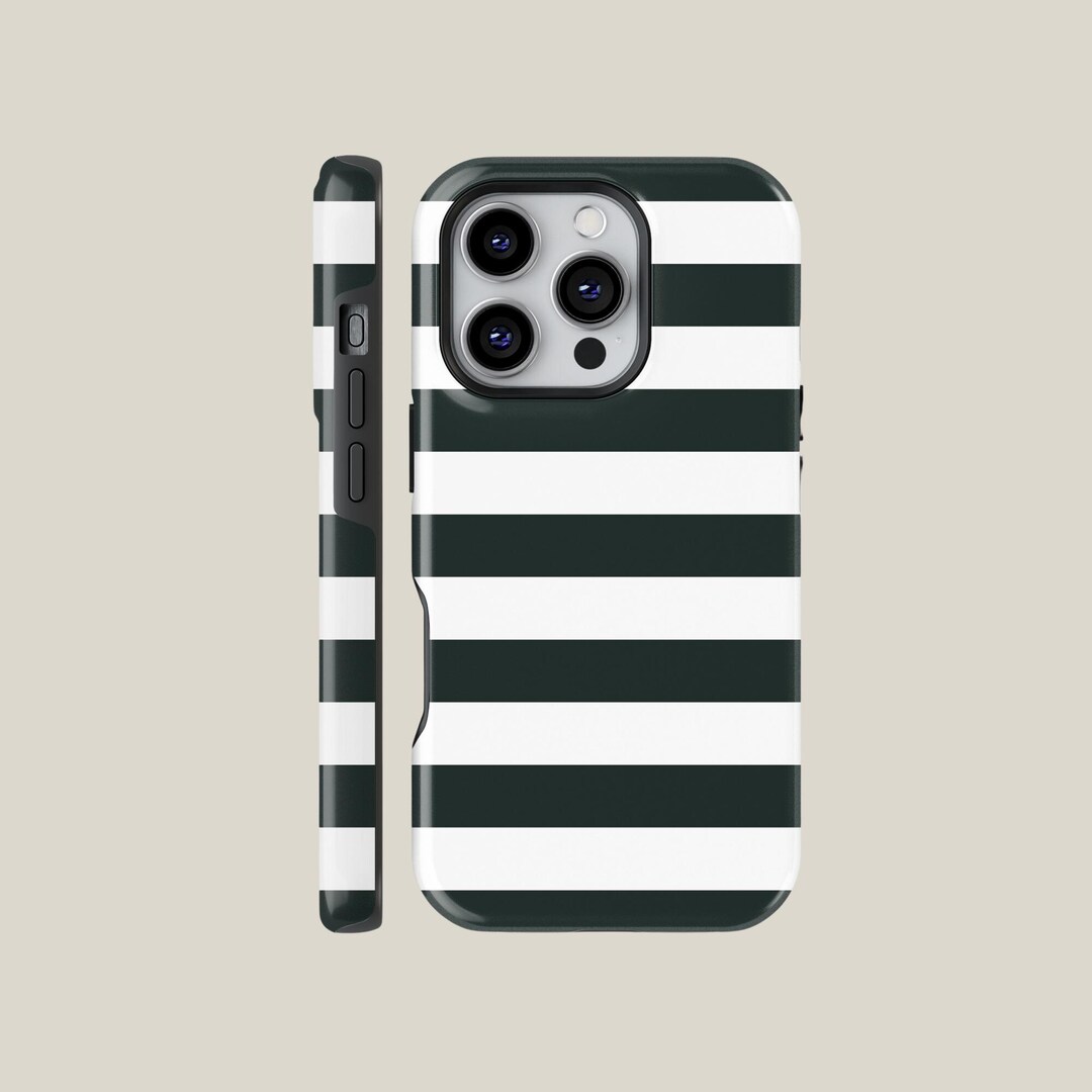 Black and White Stripes Phone Case Minimalist Aesthetic Cover Fits ...