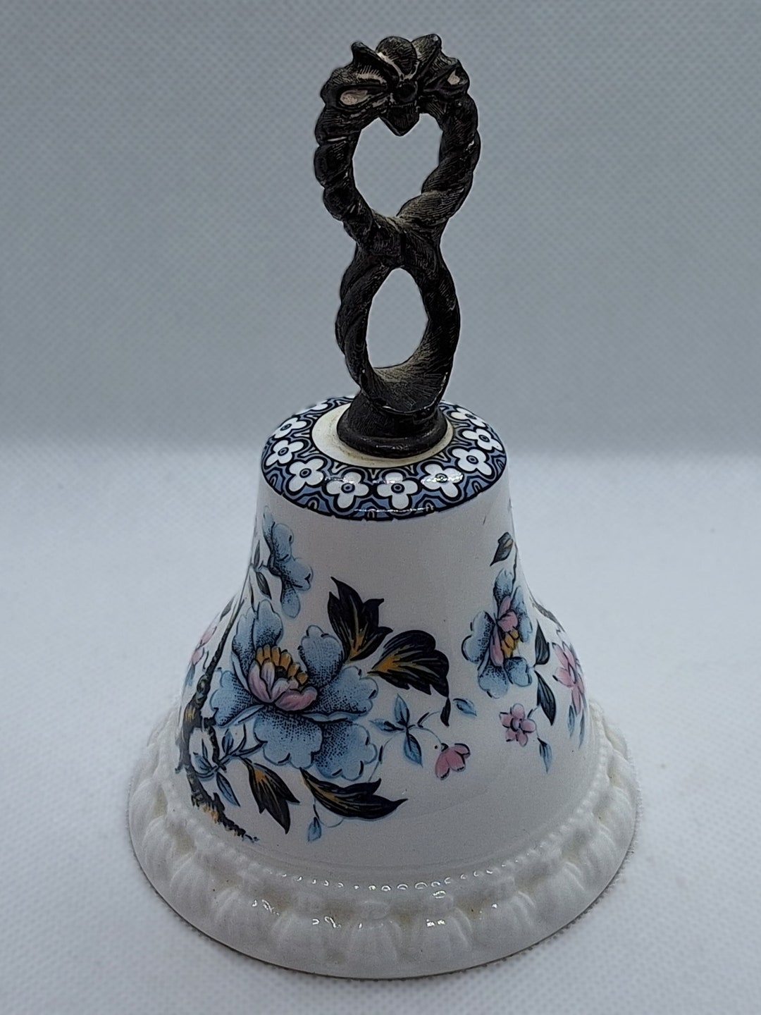 Vintage Elizabethan Porcelain Bell With Handpainted Floral Decor - Etsy
