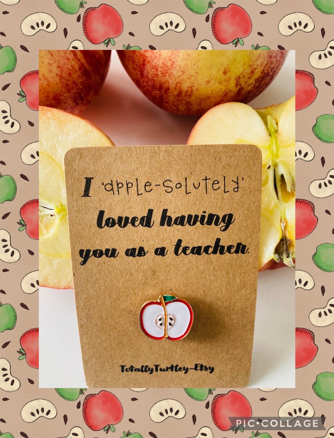 Apple Enamel Pin Teacher Gift - Etsy