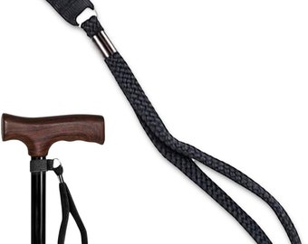 Walking Stick Wrist Cord 1 Clamp Dark Brown Walking Cane Wrist Strap ...