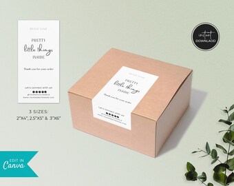 Editable Box Label Template Custom Packaging Labels Order - Etsy