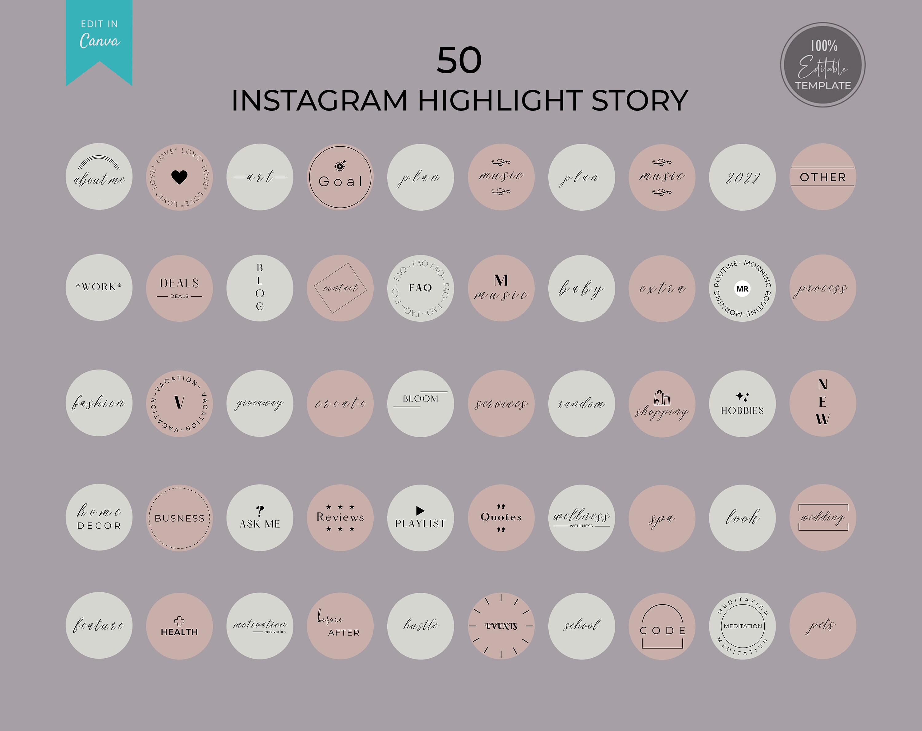 Boho Instagram Highlight Covers Neutral Small Business - Etsy