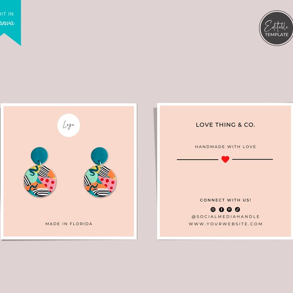 Custom Earring Cards - Etsy