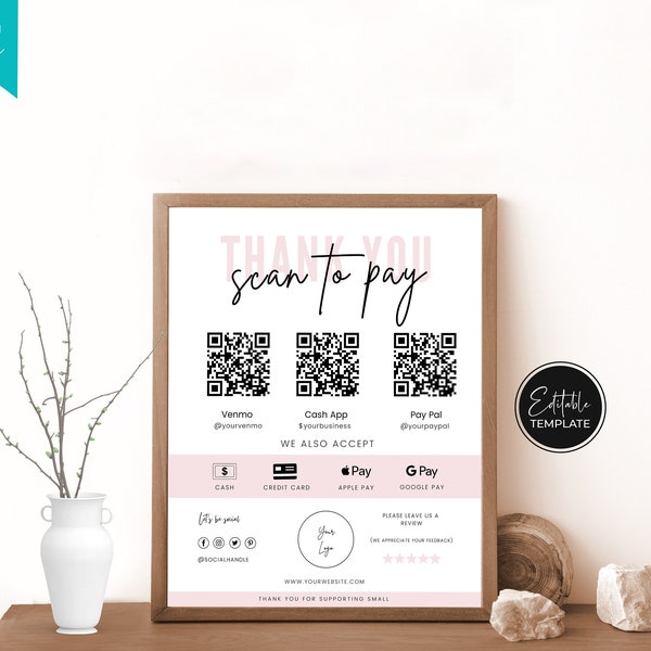 We Accept Zelle Sign - Etsy New Zealand