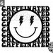 Coffee Retro Smiley PNG, Caffeinated Png, Stacked Sublimation Design ...