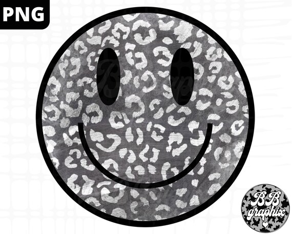 Leopard Smiley Face PNG Cheetah Smiley Design Smiley PNG | Etsy