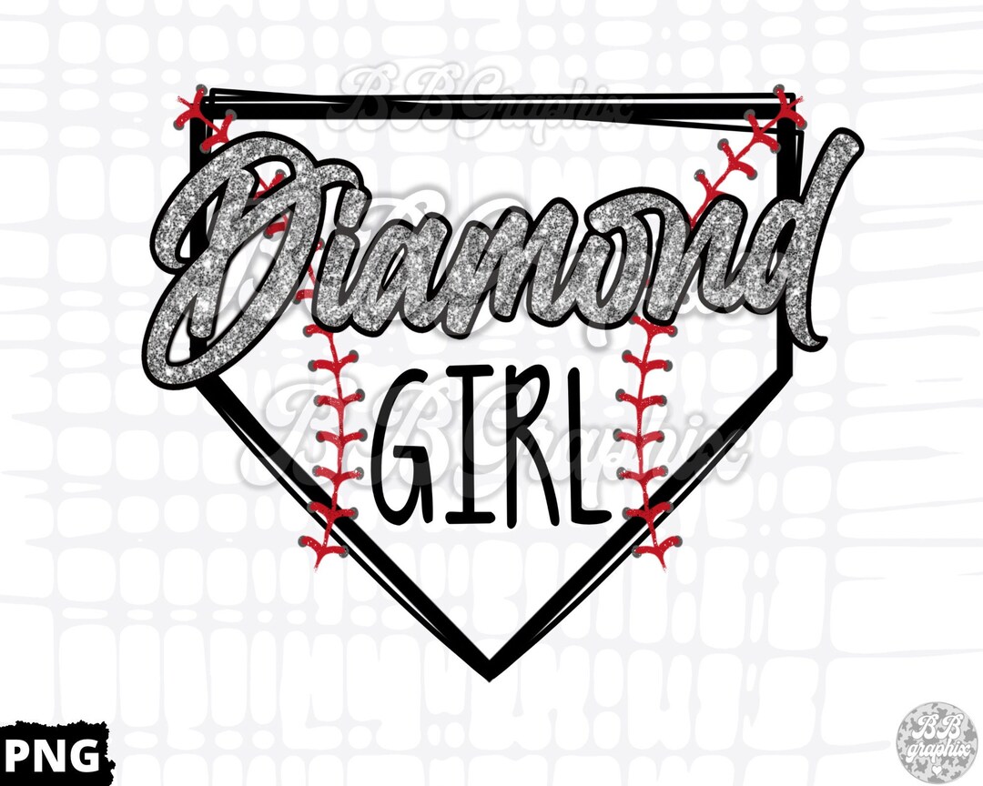 Diamond Girl PNG, Softball Design, Baseball Shirt Design, Sublimation ...