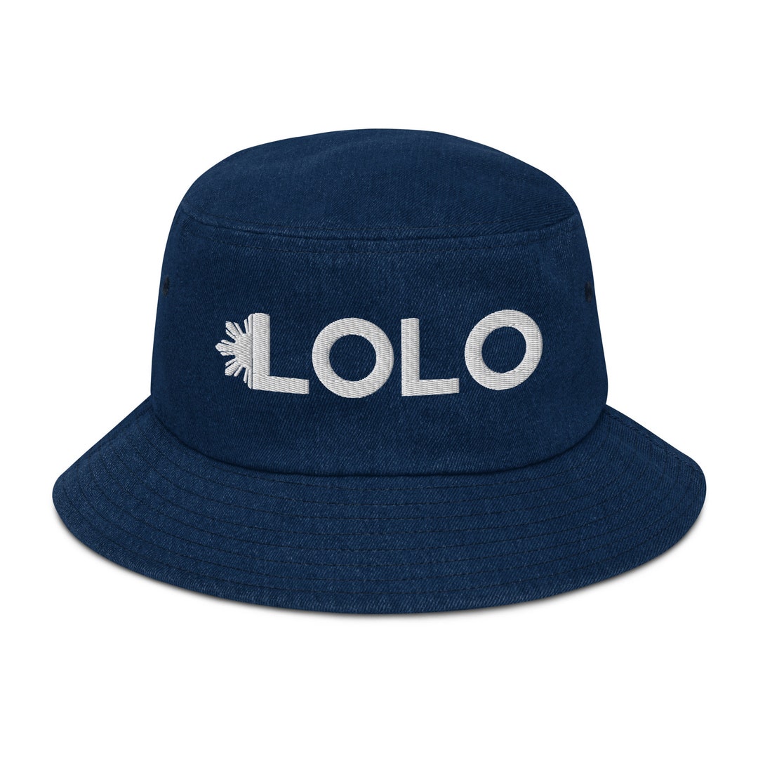 Lolo Filipino Grandfather Pinoy Threads Denim Bucket Hat - Etsy