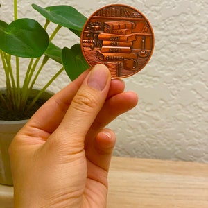 One More Chapter Go to Bed Decision Coin Bookish Gift Copper Silver ...