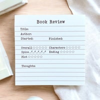 A5 Book Review Notepad - Etsy