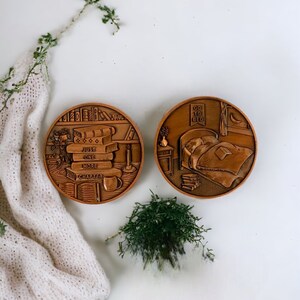 One More Chapter Go to Bed Decision Coin Bookish Gift Copper Silver ...