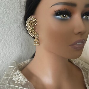 Kanphool Earrings Jhumka/half Earcuff/ Pearl Beads/light Weight/chic ...