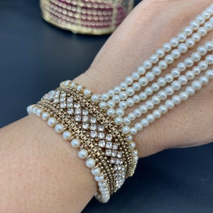 Hanth Phool Pair/hanth Panja/ Cuff/hand Bracelet Ring Accessory ...