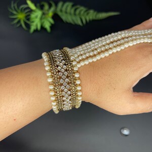 Hanth Phool Pair/hanth Panja/ Cuff/hand Bracelet Ring Accessory ...