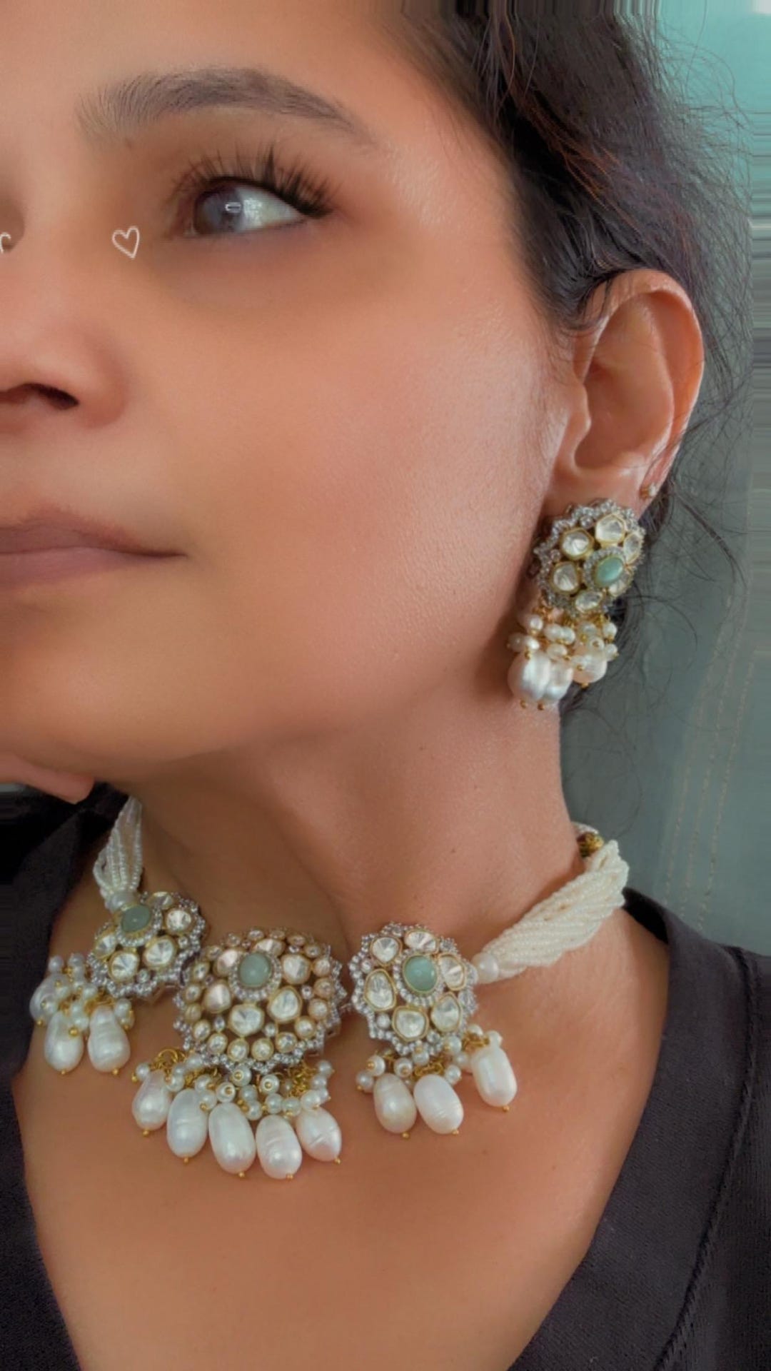 Premium Sabyasachi & Tyaani Inspired Moissanite Kundan With Emerald ...