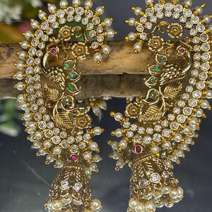 Kanphool Earrings Jhumka/half Earcuff/ Pearl Beads/light Weight/chic ...