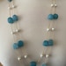 Long, Double Layered Mala With Tumble Stone and Pearl Beads Set/western ...