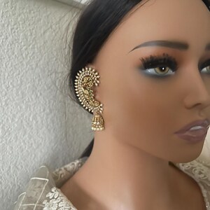 Kanphool Earrings Jhumka/half Earcuff/ Pearl Beads/light Weight/chic ...