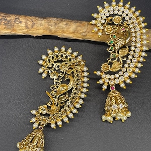 Kanphool Earrings Jhumka/half Earcuff/ Pearl Beads/light Weight/chic ...