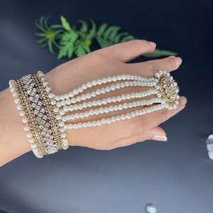 Hanth Phool Pair/hanth Panja/ Cuff/hand Bracelet Ring Accessory ...