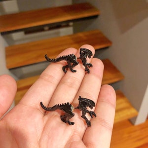Alien Xenomorph Earrings, Unique Design Earrings, Stud Earrings, Super ...