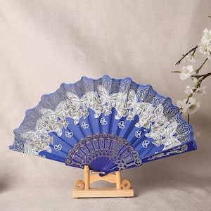 Vintage Styled Lace Rose Flower Fan 10inches Party Fan - Etsy