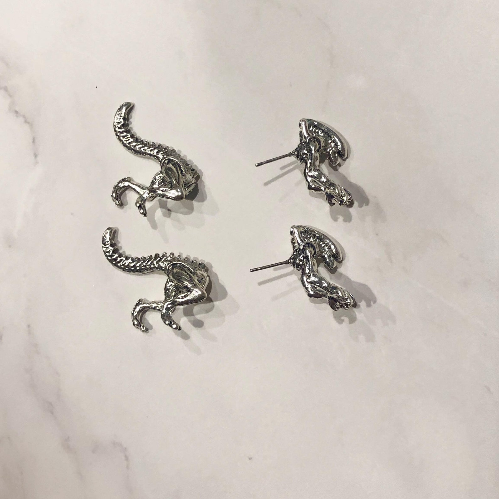 Alien Xenomorph Earrings Unique Design Earrings Stud - Etsy