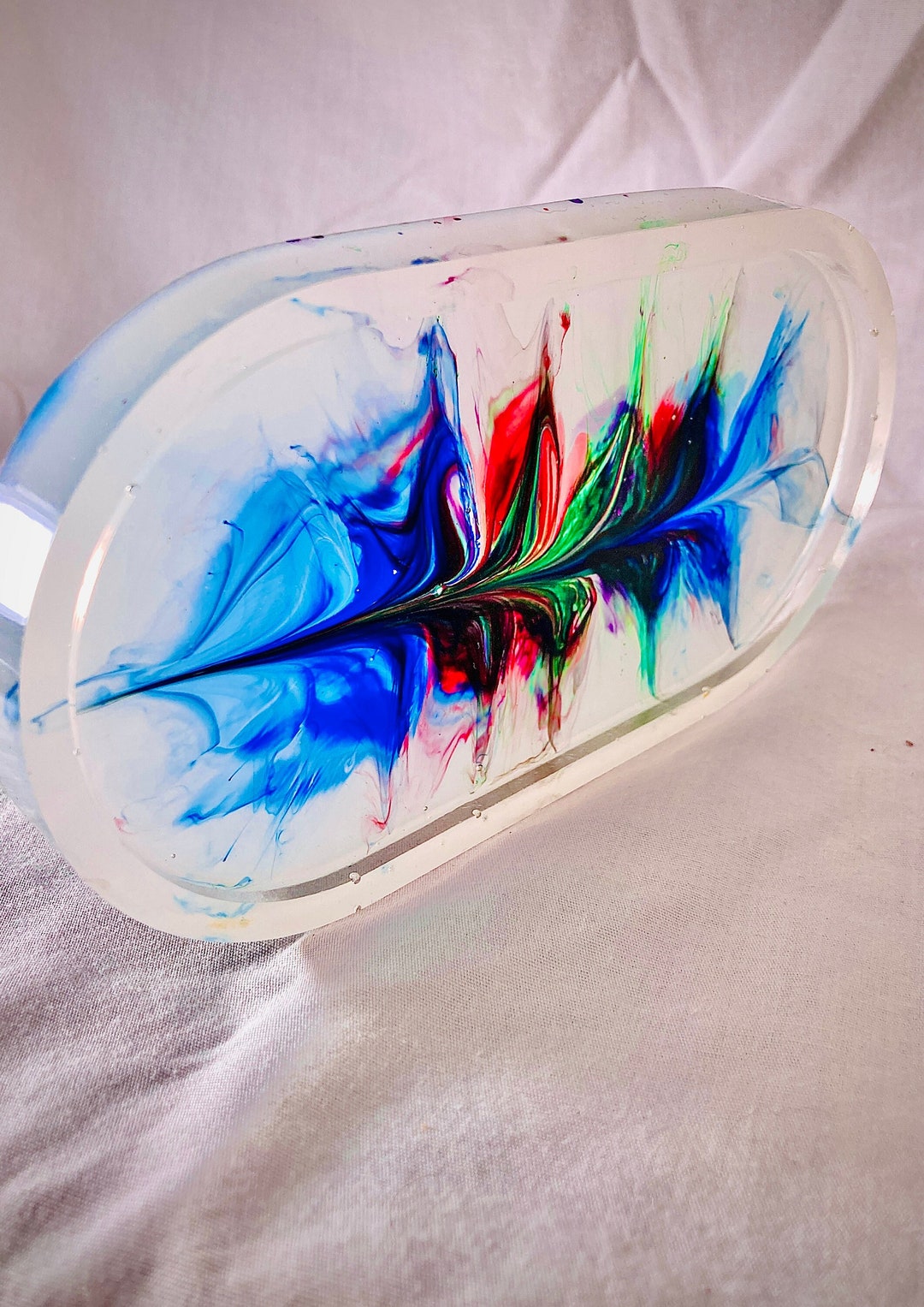 Decorative Rolling Tray, Beautiful, Rainbow, Herb Weed Epoxy ...