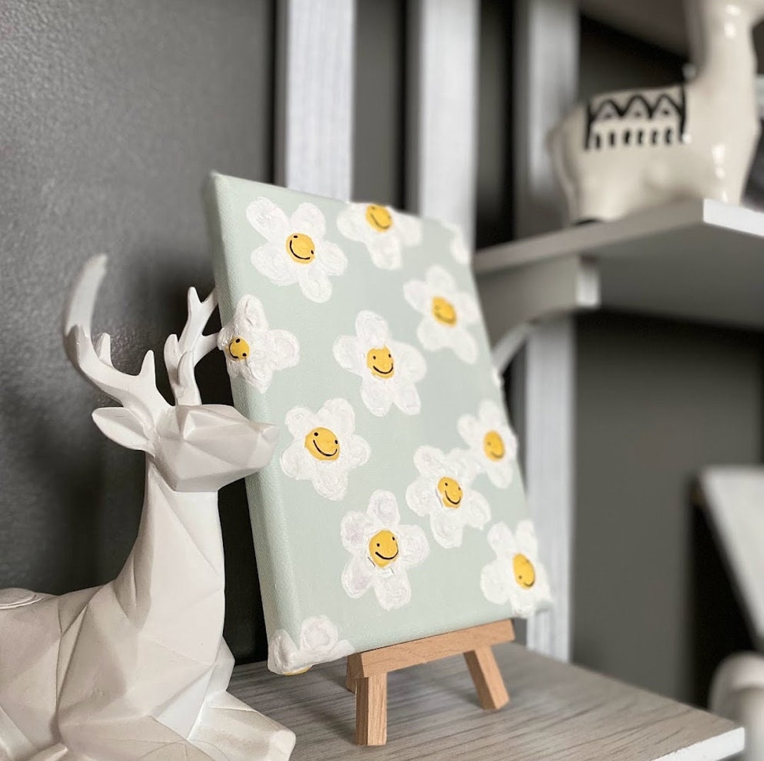Handmade Puffy Flower Painting - Etsy