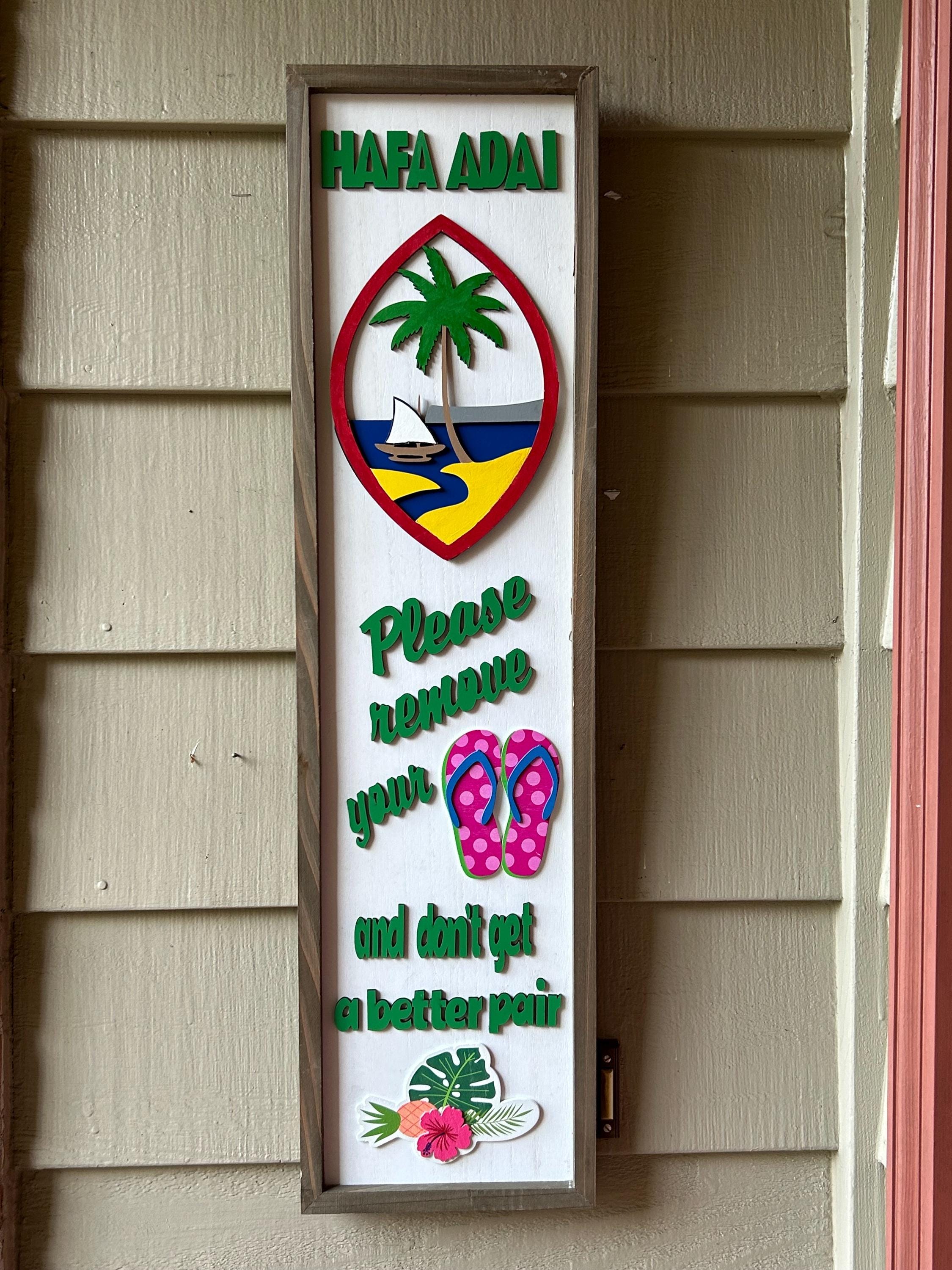 Guam Seal Remove Your Shoes Sign - Etsy
