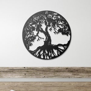 Metal Oak Tree Wall Art, Tree Wall Decor, Tree of Life Wall Art, Old ...