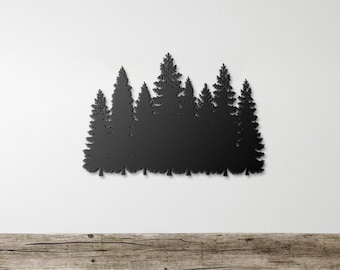 Metal Tree Wall Art Ponderosa Pine Tree Silhouette Home Decor - Etsy