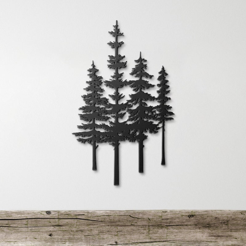 Pine Tree Art - Etsy