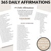 List of 365 Affirmations, Affirmations Printable, Positive Affirmations ...