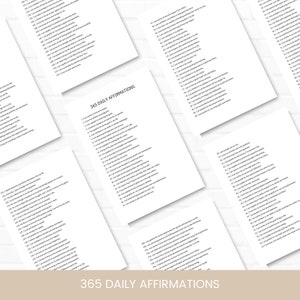 List of 365 Affirmations, Affirmations Printable, Positive Affirmations ...