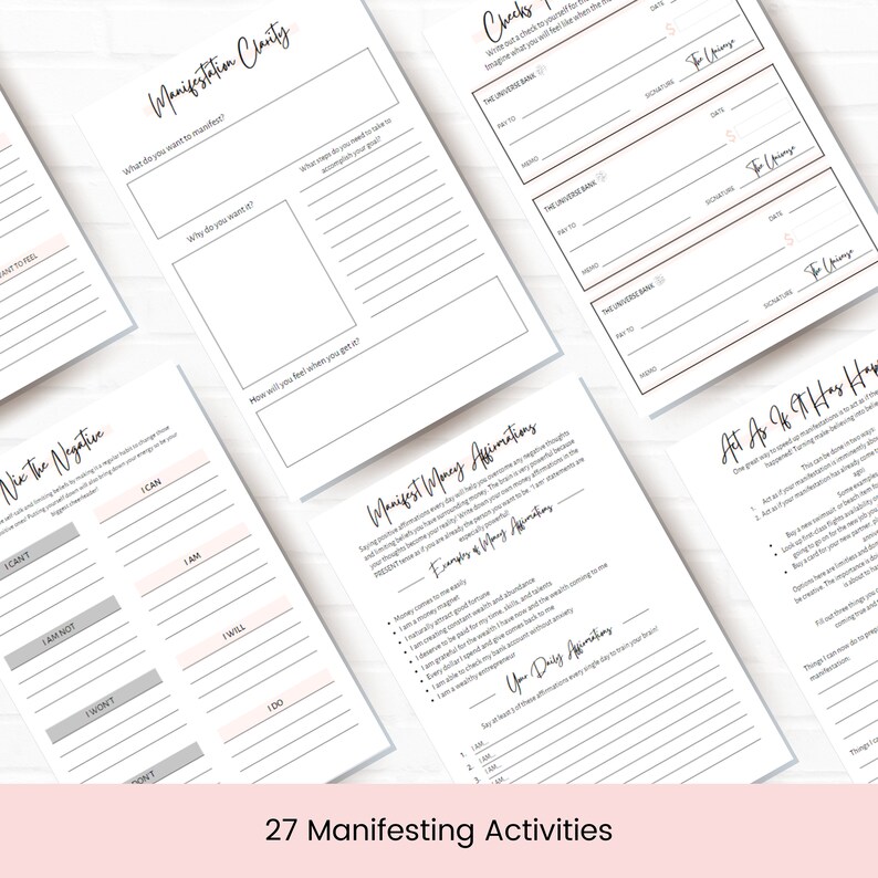 Manifestation Journal Printable, Digital Manifestation Guide, Law of ...