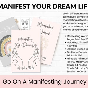Manifestation Journal Bundle, Manifestation Kit, Manifestation Journal ...