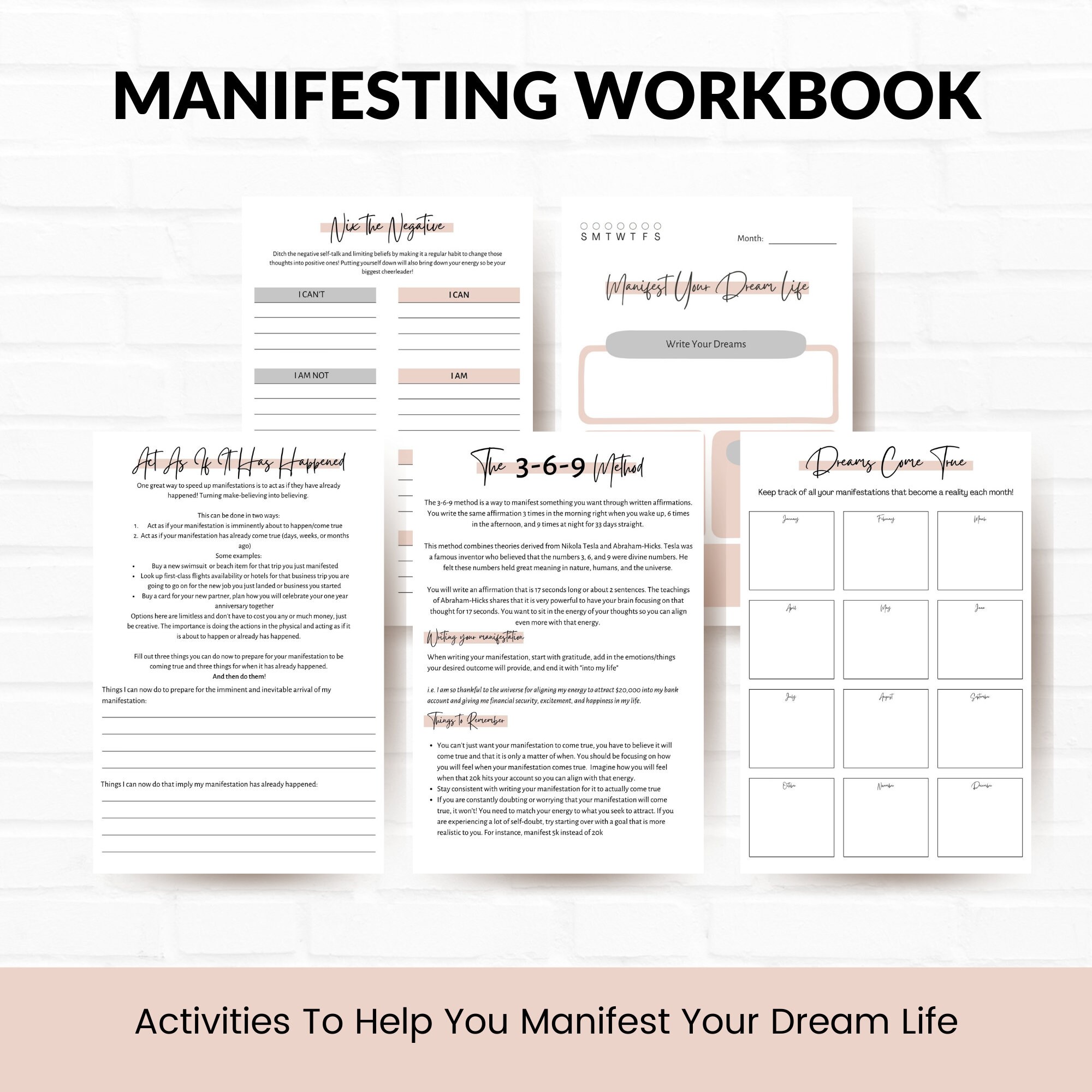 2024 Manifestation Life Planner Printable, Manifestation Planner ...