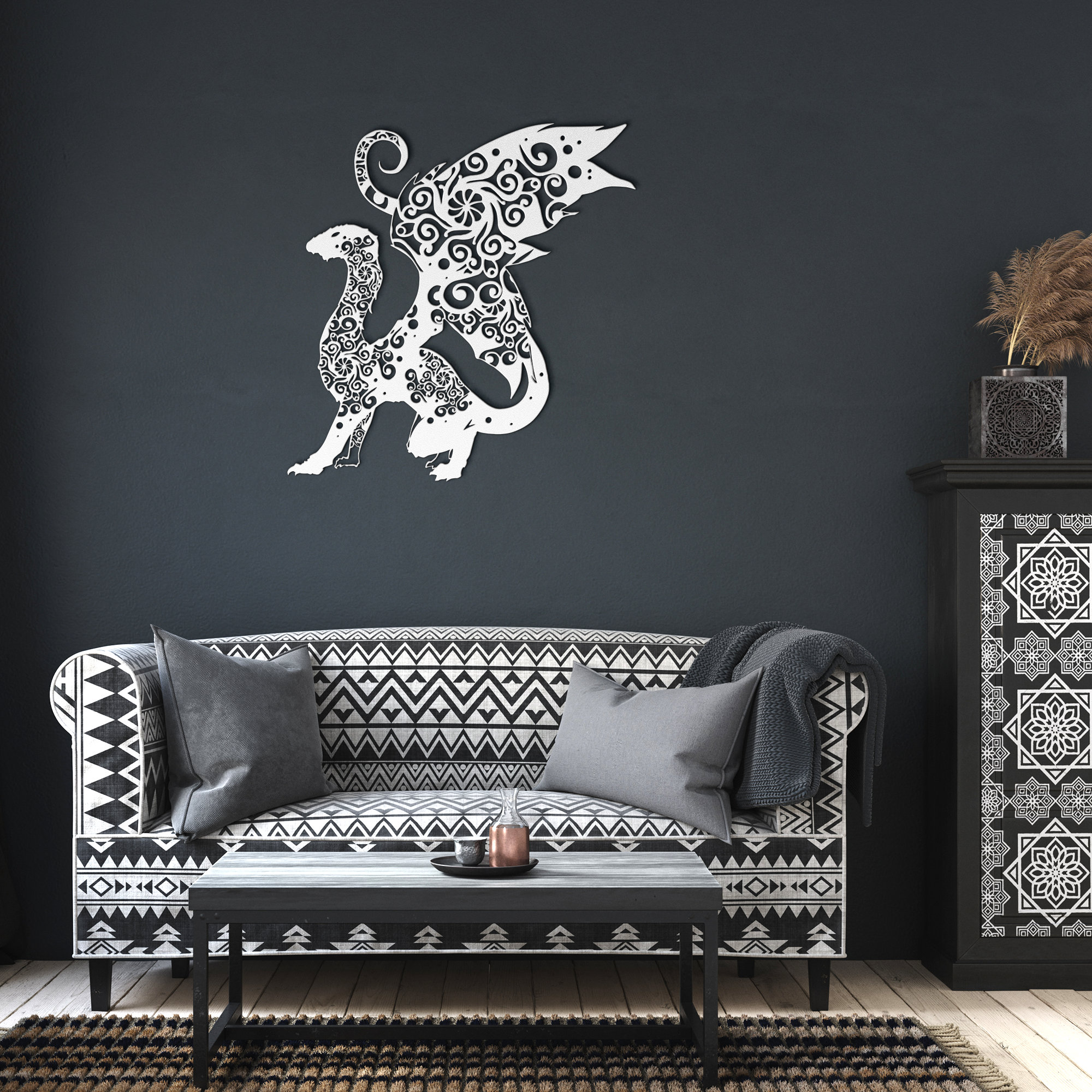Dragon Metal Wall Art, Dragon Metal Art, Large Outdoor Dragon Wall ...