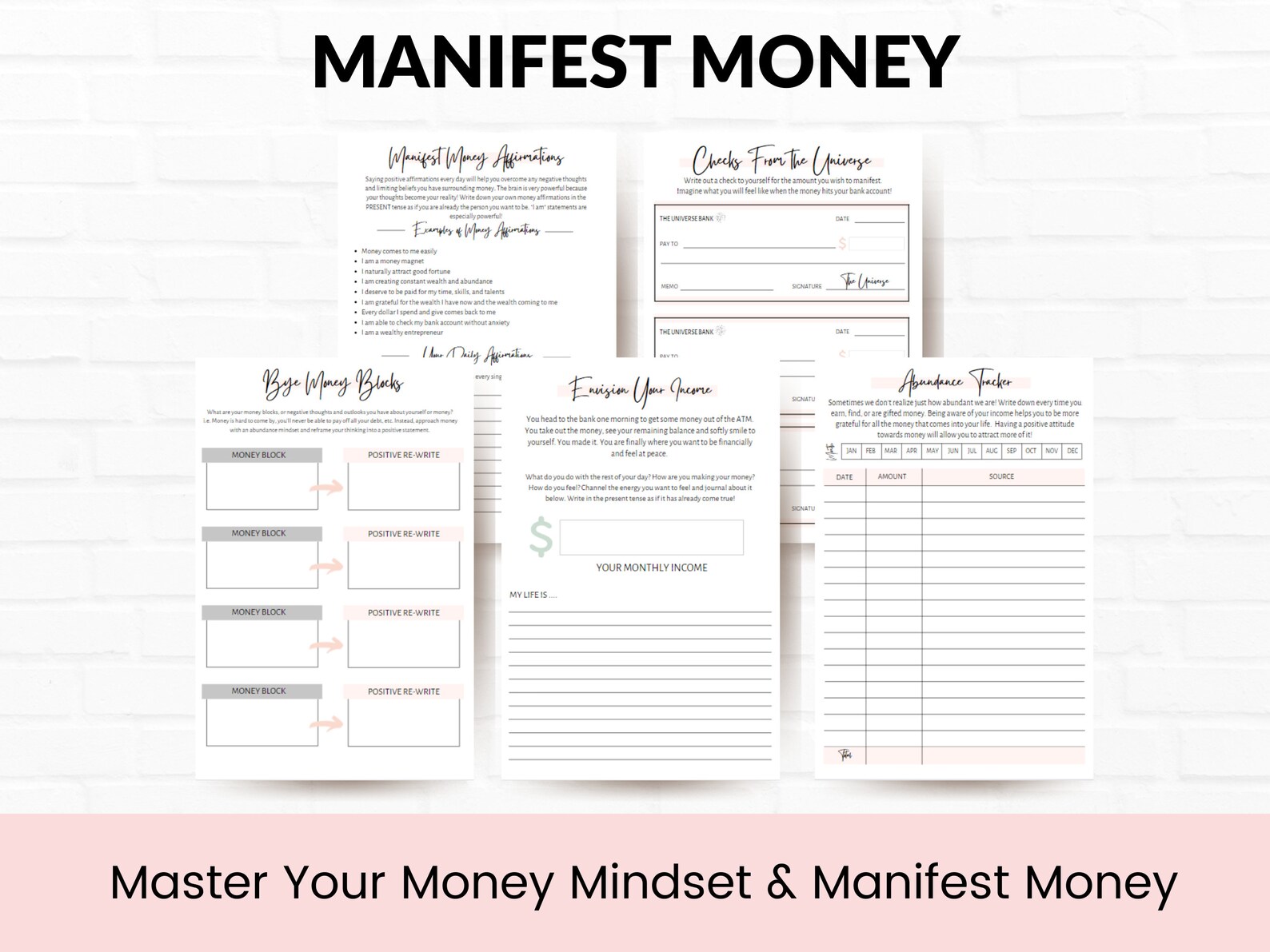 Manifestation Journal Printable, Digital Manifestation Guide, Law of ...