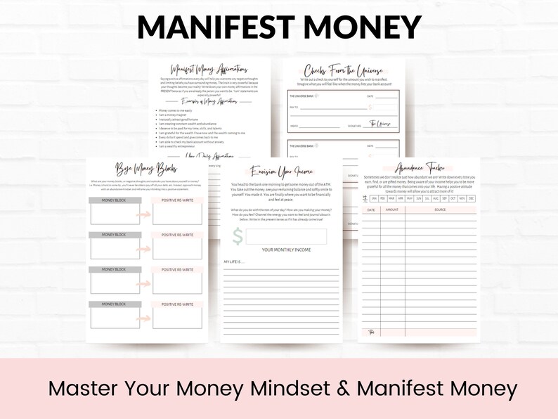 Manifestation Journal Printable, Digital Manifestation Guide, Law of ...
