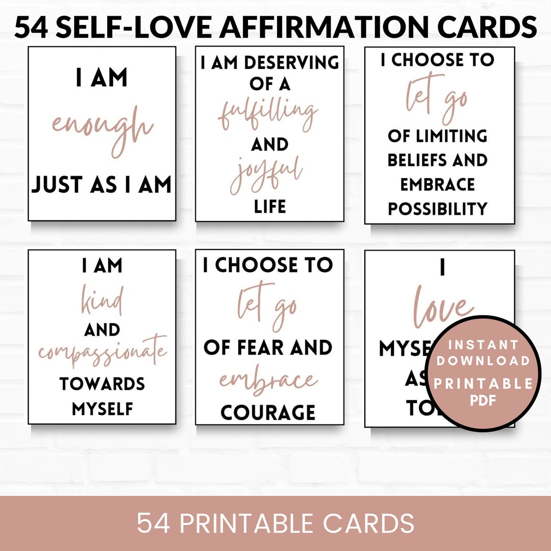 Self-love Affirmation Cards Vision Board Printables Law of - Etsy