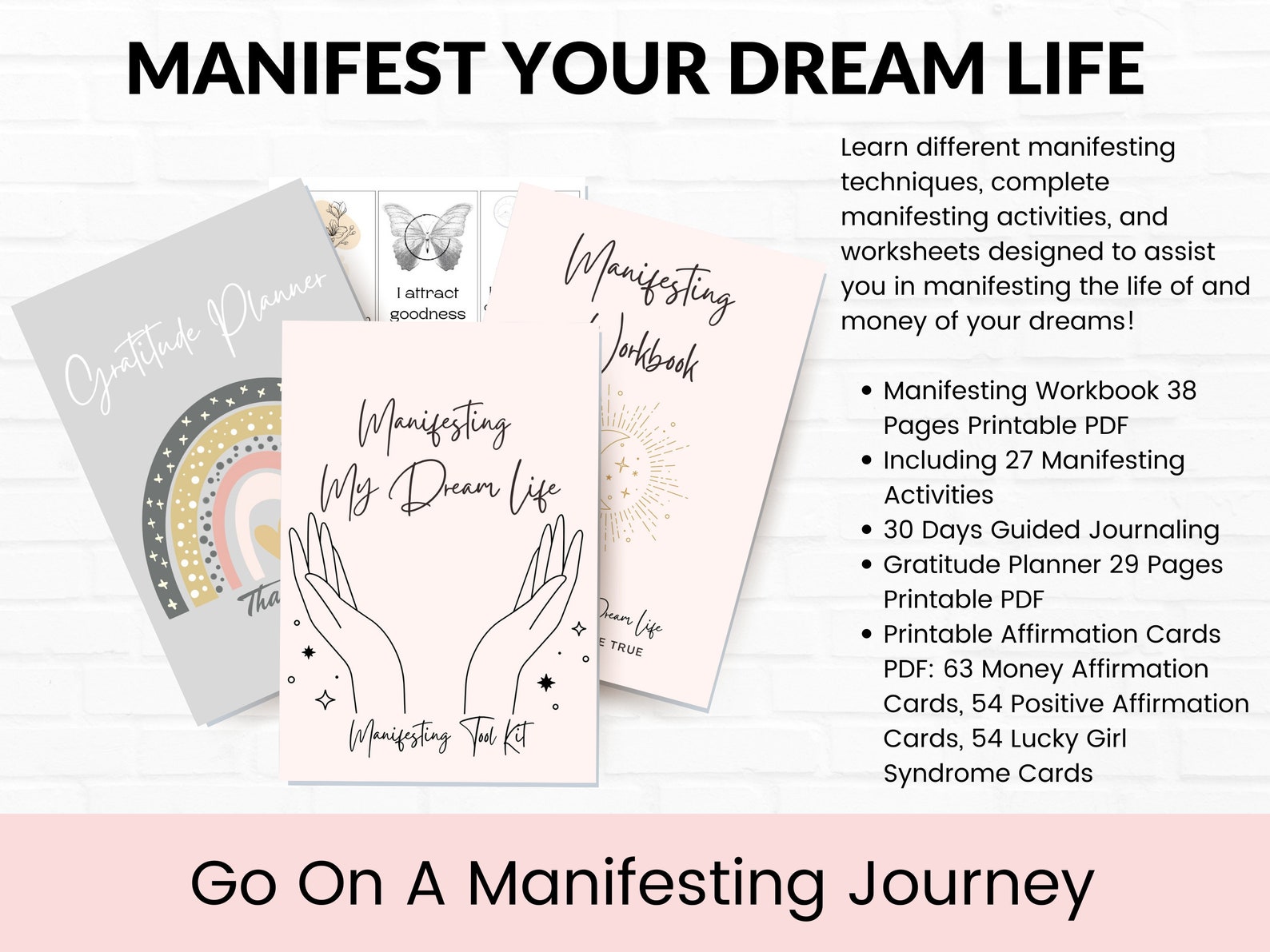 Manifestation Journal Printable, Digital Manifestation Guide, Law of ...