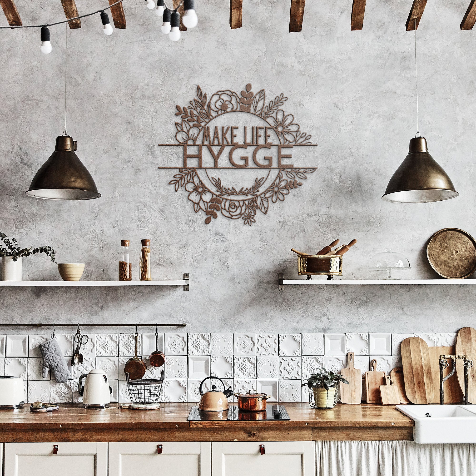 Hygge Sign Metal Hygge Wall Decor Scandinavian Wall Art - Etsy