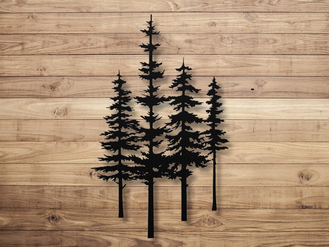 Pine Tree Wall Art, Metal Pine Tree Wall Decor, Metal Tree Wall Art ...