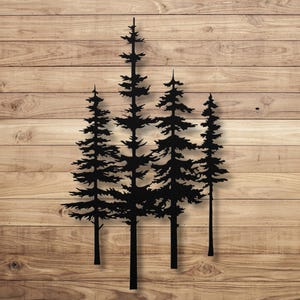 Pine Tree Wall Art, Metal Pine Tree Wall Decor, Metal Tree Wall Art ...