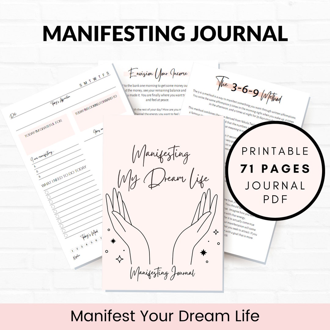 Manifestation Journal, Printable Manifesting Journal, Digital ...