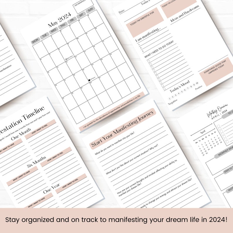 2024 Manifestation Life Planner Printable, Manifestation Planner ...