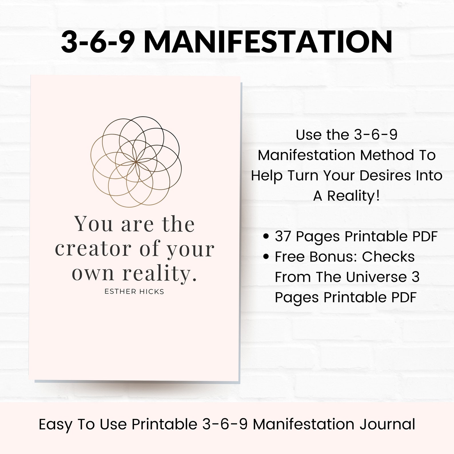 369 Manifestation Journal Printable, 369 Manifest Journal, 369 Method ...